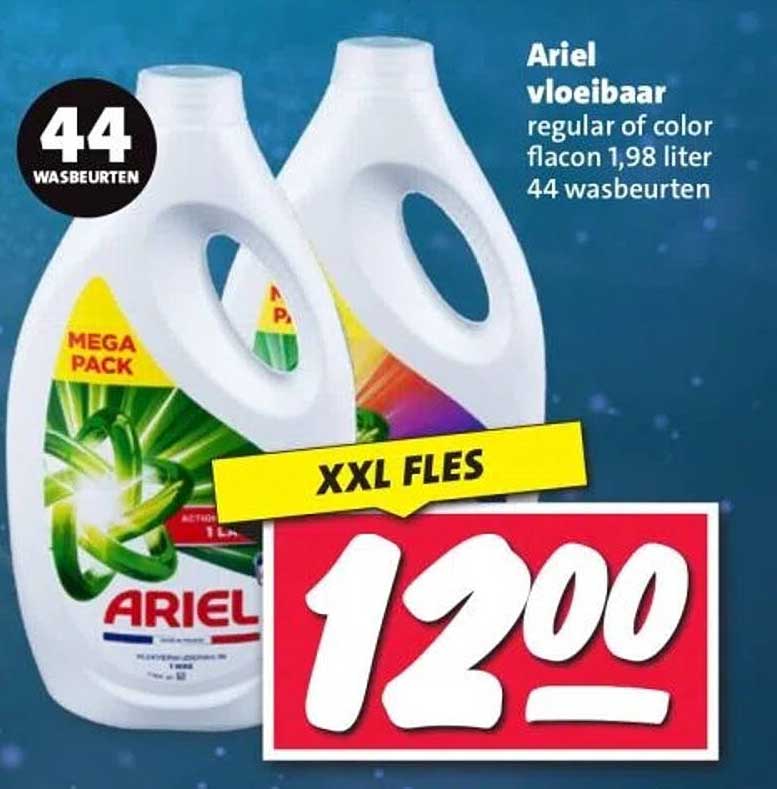 Ariel Vloeibaar Regular Of Color Flacon 1.98 Liter 44 Wasbeurten ...