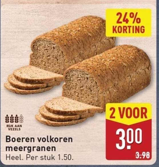 Boeren Volkoren Meergranen Aanbieding bij ALDI - FolderFeest.nl