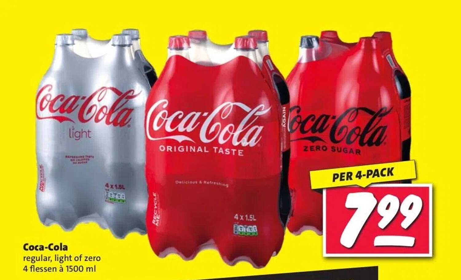 First Choice Cola Regular, Light Of Zero 4 Flessen À 1500 Ml Aanbieding ...