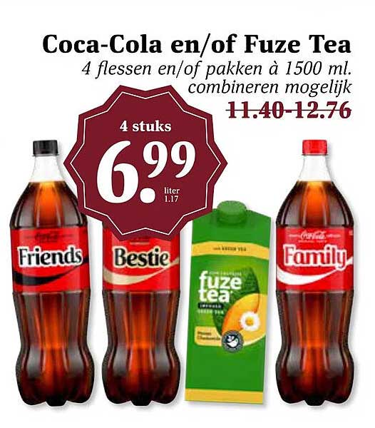 Coca-Cola En/Of Fuze Tea Aanbieding bij Coop - FolderFeest.nl
