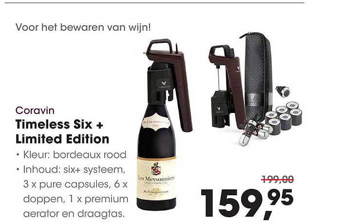 Coravin Timeless Six + Limited Edition Aanbieding bij HANOS ...