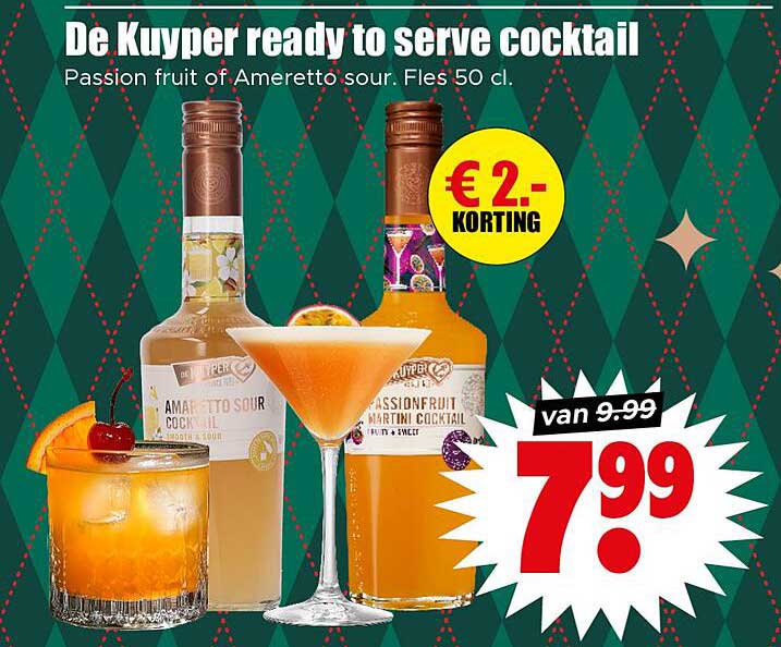 De Kuyper Ready To Serve Cocktail Aanbieding bij Dirk - FolderFeest.nl