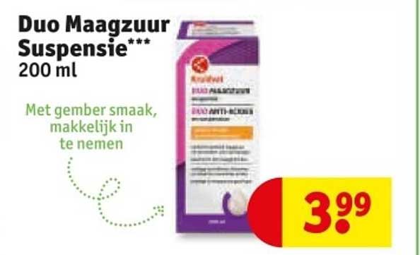 Duo Maagzuur Suspensie*** 200 Ml Aanbieding bij Kruidvat - FolderFeest.nl