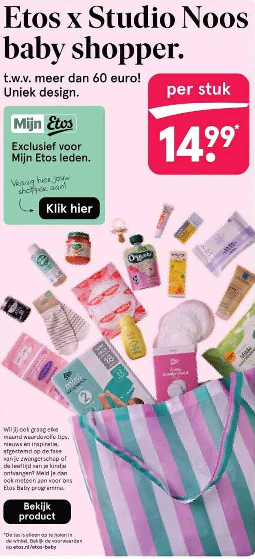 Etos X Studio Noos Baby Shopper. Aanbieding bij Etos - FolderFeest.nl