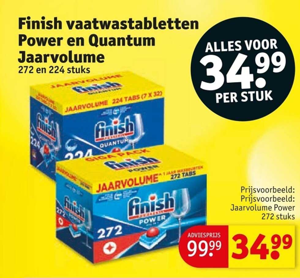 Finish Vaatwastabletten Power En Quantum Jaarvolume 272 En 224 Stuks ...