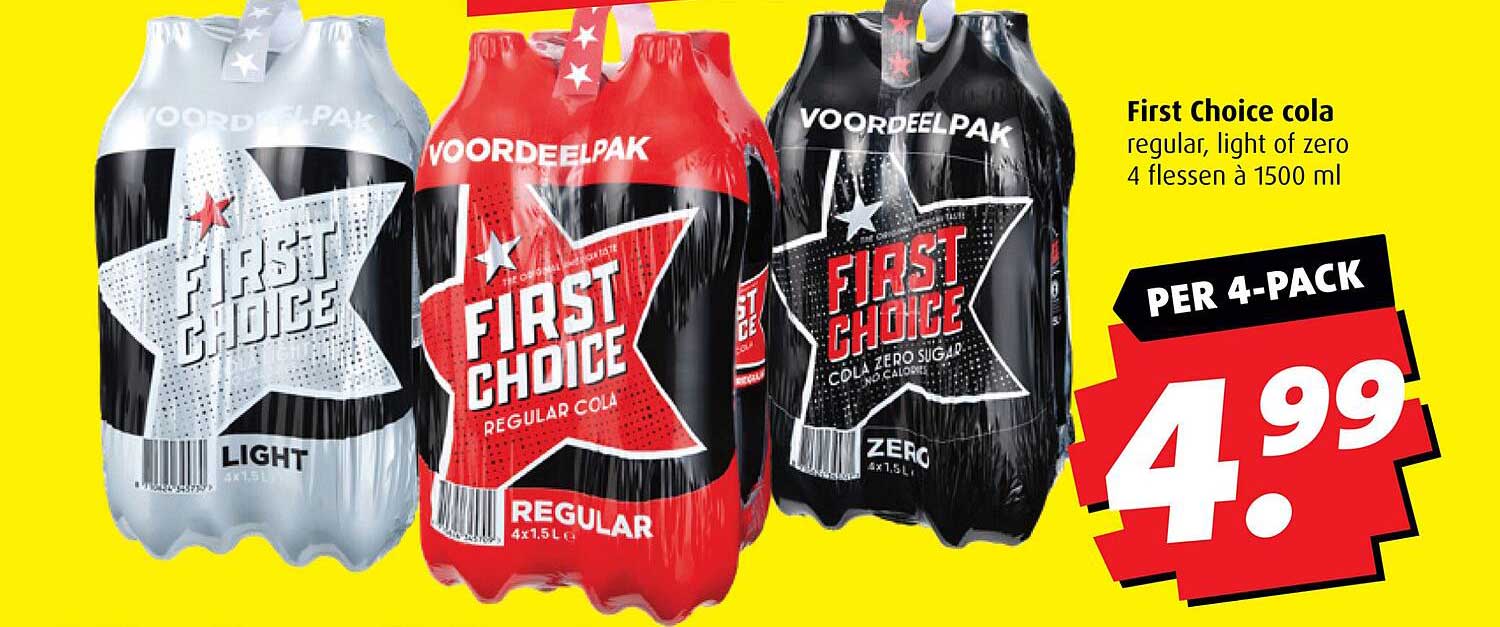 Coca-Cola Regular, Light Of Zero 4 Flessen À 1500 Ml Aanbieding bij ...