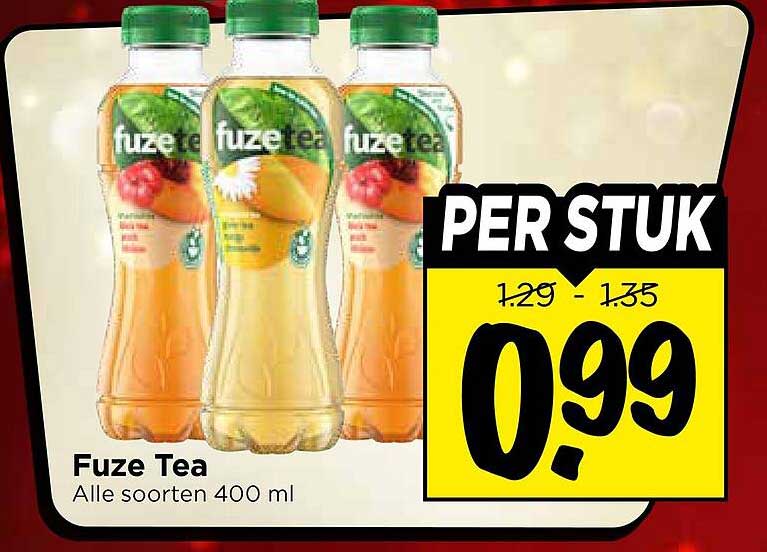 Fuze Tea Alle Smaken 400 Ml Aanbieding bij Vomar - FolderFeest.nl