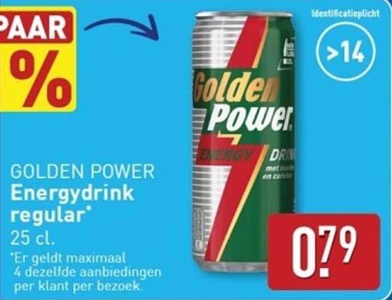 Golden Power Energydrink Regular 25 Cl Aanbieding bij ALDI - FolderFeest.nl