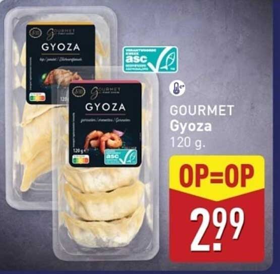 Gourmet Gyoza 120 G. Aanbieding bij ALDI - FolderFeest.nl