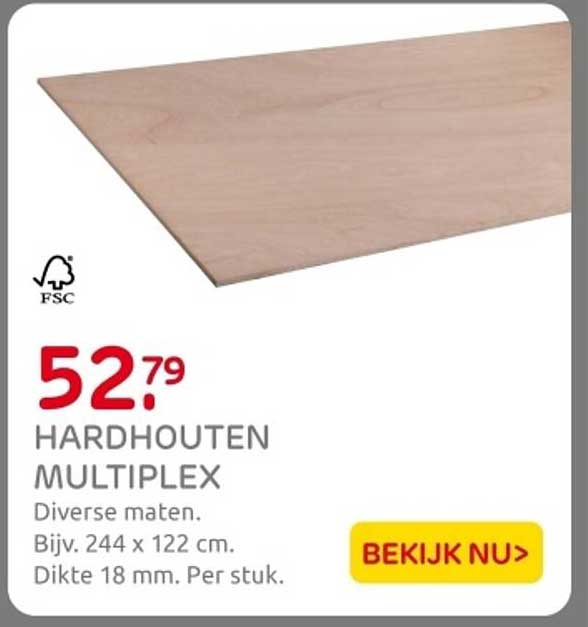 Hardhouten Multiplex Aanbieding bij Praxis - FolderFeest.nl