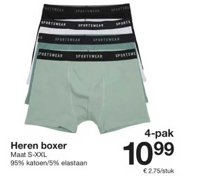 Heren Boxer Aanbieding bij Zeeman - FolderFeest.nl