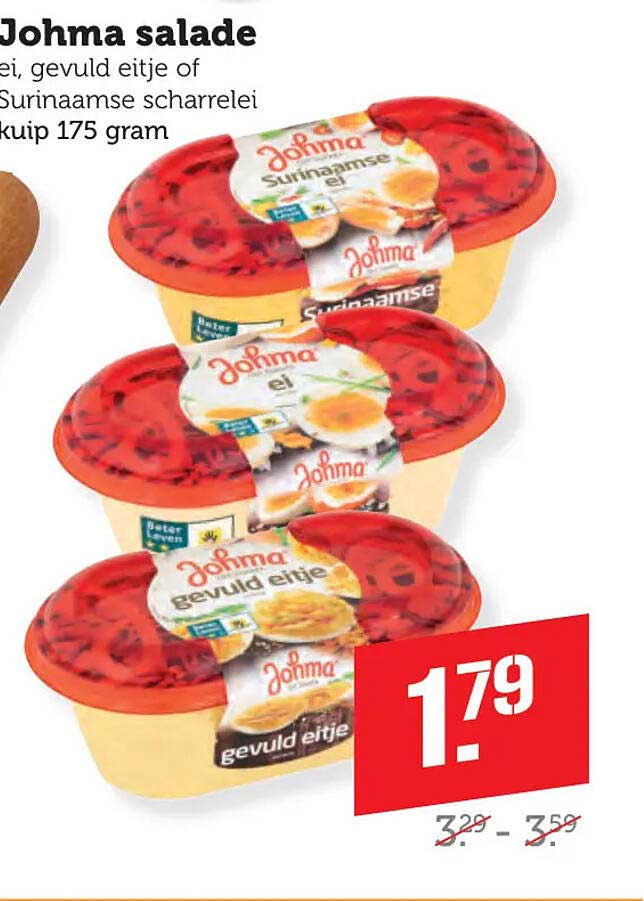 Johma Salade Ei, Gevuld Eitje Of Surinaamse Scharrel Ei 175 Gram ...
