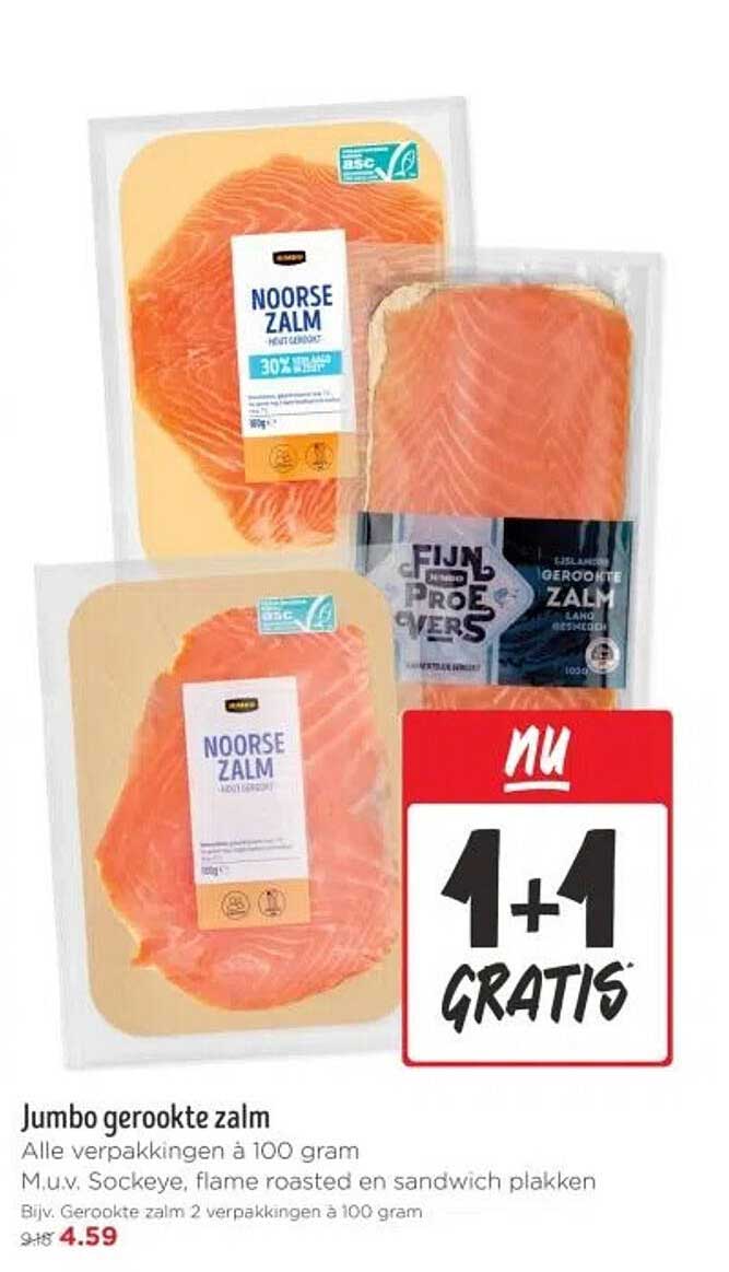 Jumbo Gerookte Zalm Aanbieding bij Jumbo - FolderFeest.nl