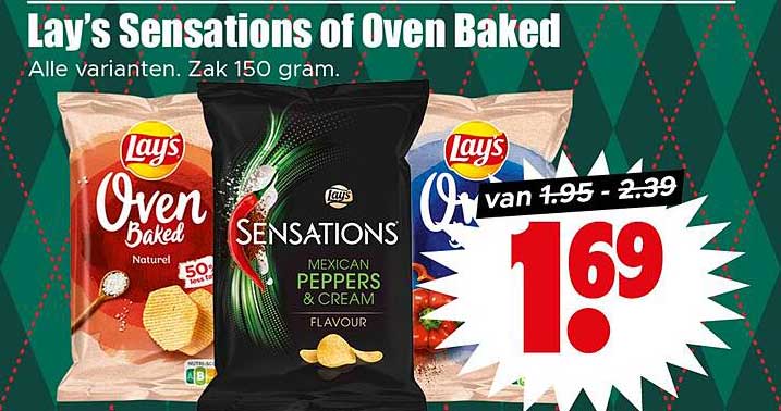 Lay's Sensations Of Oven Baked Aanbieding bij Dirk - FolderFeest.nl