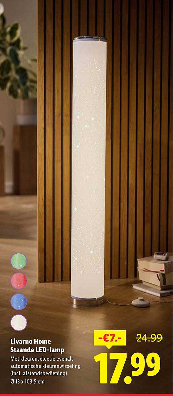 Livorno Home Staande Led-Lamp Aanbieding bij Lidl - FolderFeest.nl