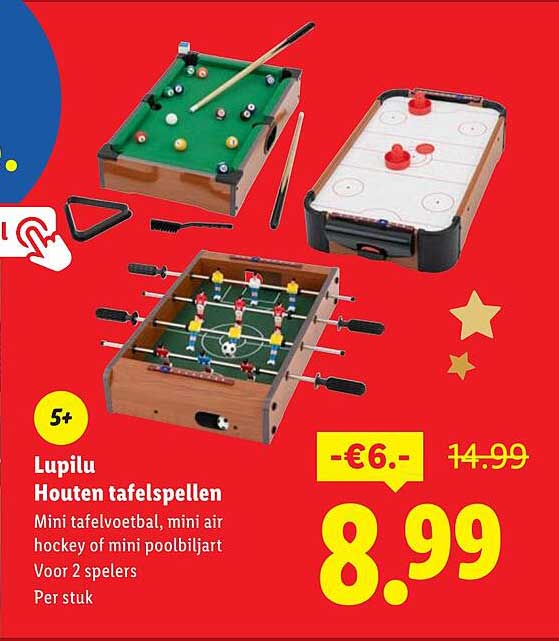 Lupilu Houten Tafelspellen Aanbieding bij Lidl - FolderFeest.nl