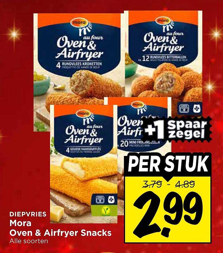 Mora Oven & Airfryer Snacks Aanbieding bij Vomar - FolderFeest.nl