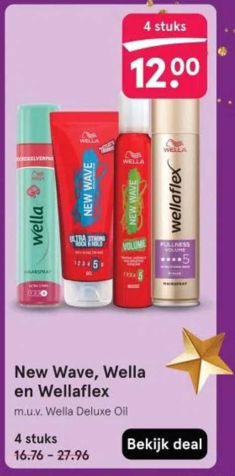 New Wave, Wella En Wellaflex Aanbieding bij Etos - FolderFeest.nl