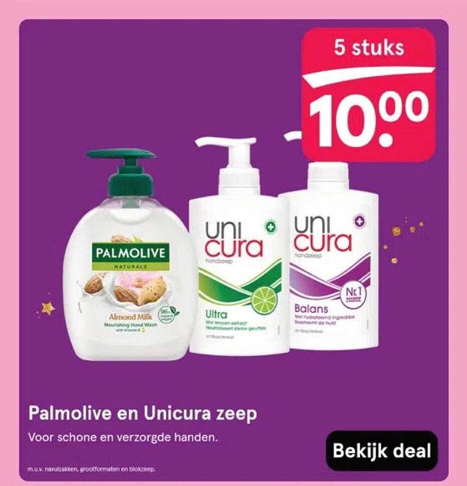 Palmolive En Unicura Zeep Aanbieding bij Etos - FolderFeest.nl