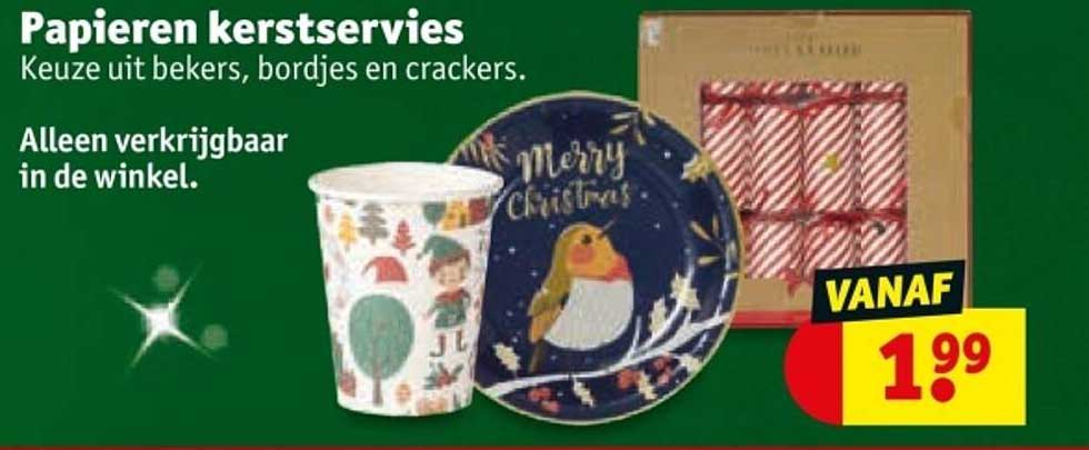 Papieren Kerstservies Aanbieding bij Kruidvat - FolderFeest.nl