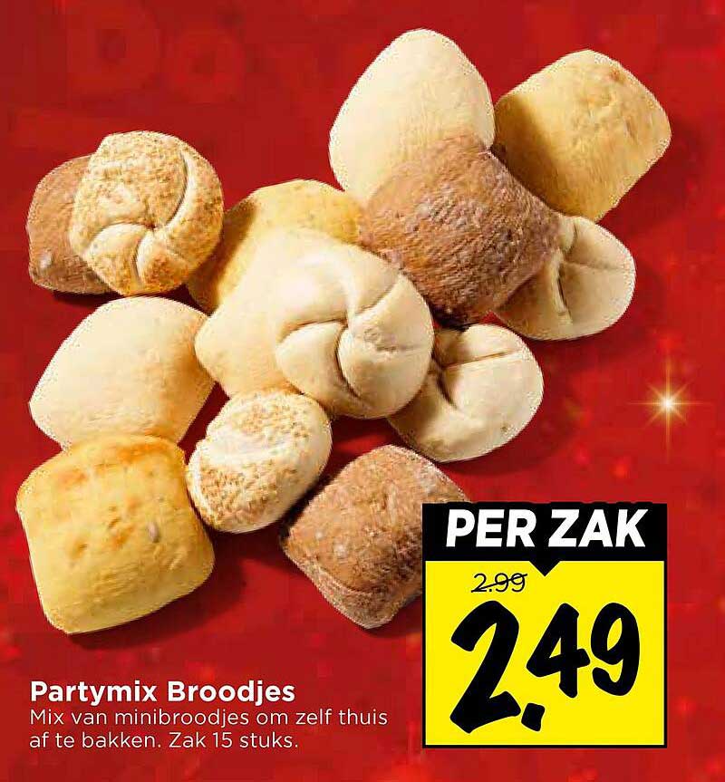 Party Mix Broodjes Aanbieding bij Vomar - FolderFeest.nl