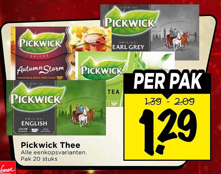 Pickwick Thee Aanbieding bij Vomar - FolderFeest.nl