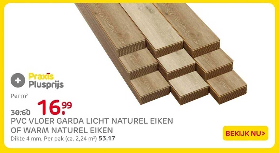 Pvc Vloer Garda Licht Naturel Eiken Of Warm Naturel Eiken Aanbieding ...