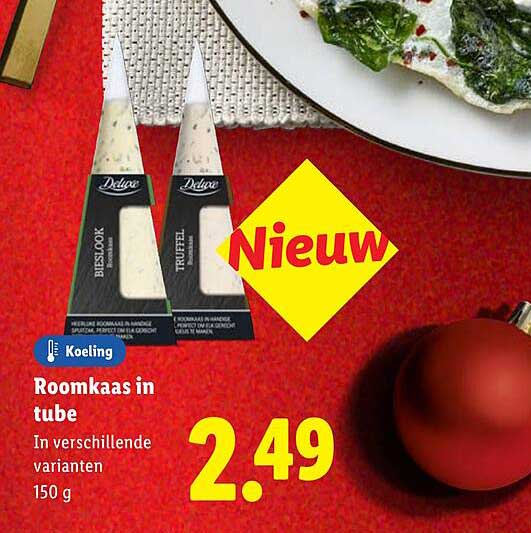 Roomkaas In Tube Aanbieding bij Lidl - FolderFeest.nl