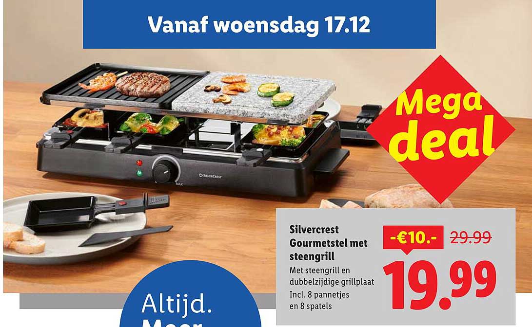 Silvercrest Gourmetstel Met Steengrill Aanbieding bij Lidl - FolderFeest.nl
