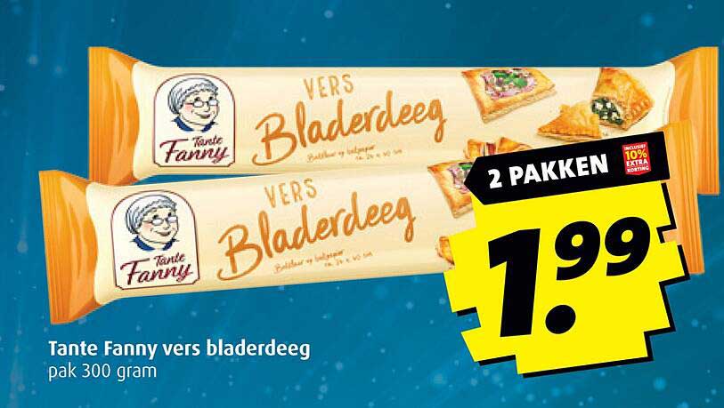Tante Fanny Vers Bladerdeeg Pak 300 Gram Aanbieding bij Boni ...