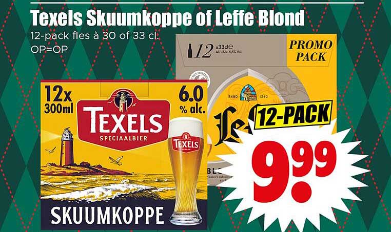 Texels Skuumkoppe Of Leffe Blond 12-Pack Flessen À 30 Of 33 Cl ...