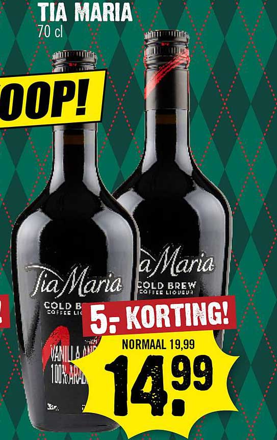 Tia Maria 70 Cl Aanbieding bij Dirk - FolderFeest.nl
