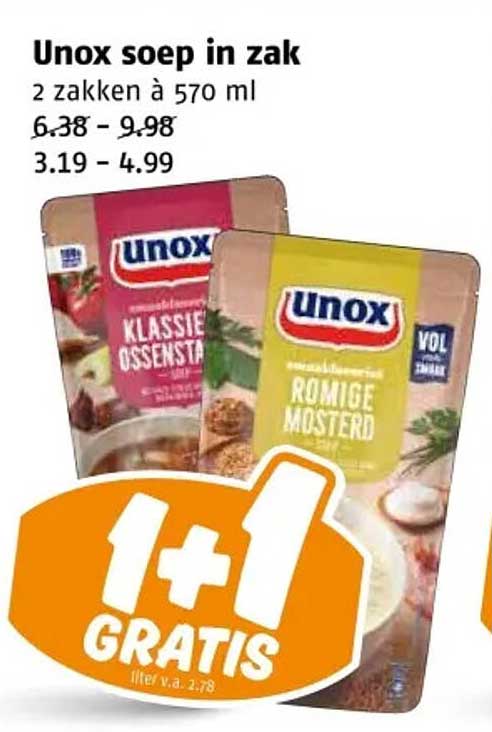 Unox Soep In Zak Aanbieding bij Poiesz - FolderFeest.nl