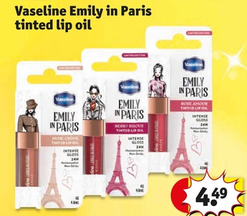 Vaseline Emily In Paris Tinted Lip Oil Aanbieding bij Kruidvat ...