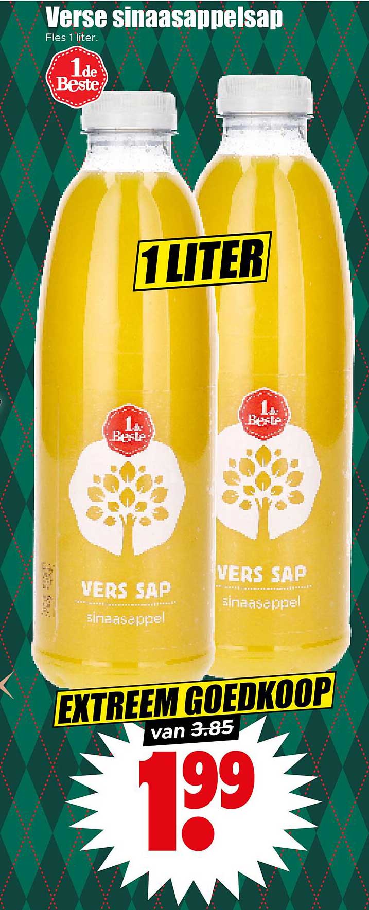Verse Sinaasappelsap 1 Liter Aanbieding bij Dirk - FolderFeest.nl