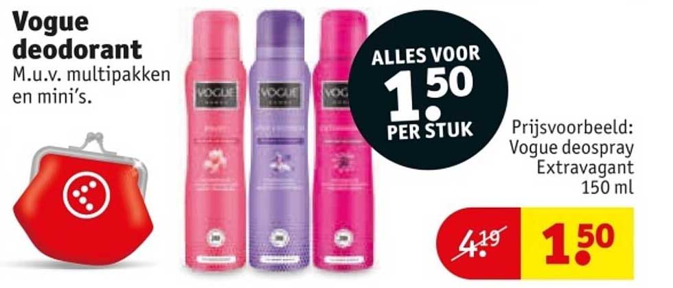 Vogue Deodorant M.u.v. Multipakken En Mini’s. Aanbieding bij Kruidvat ...