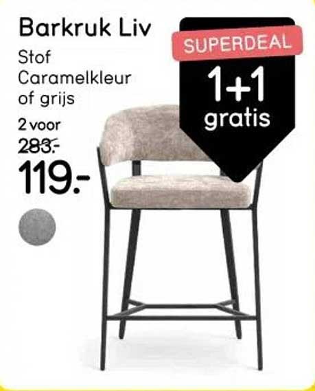 Barkruk Liv Aanbieding bij Leen Bakker - FolderFeest.nl