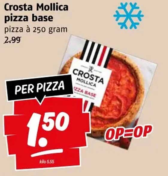 Crosta Mollica Pizza Base Aanbieding bij Poiesz - FolderFeest.nl