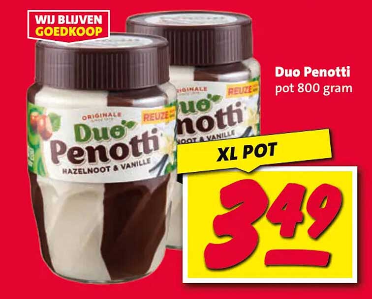 Duo Penotti Pot 800 Gram Aanbieding bij Nettorama - FolderFeest.nl