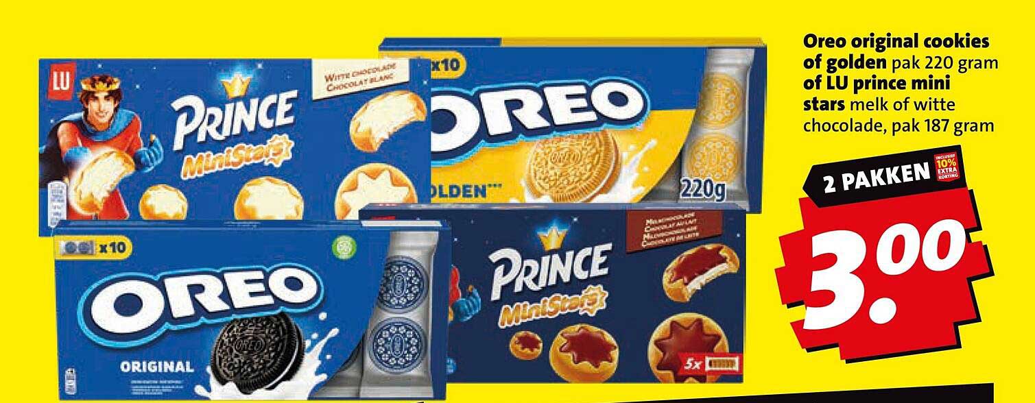Oreo Original Cookies Of Golden Pak 220 Gram Of Lu Prince Mini Stars ...