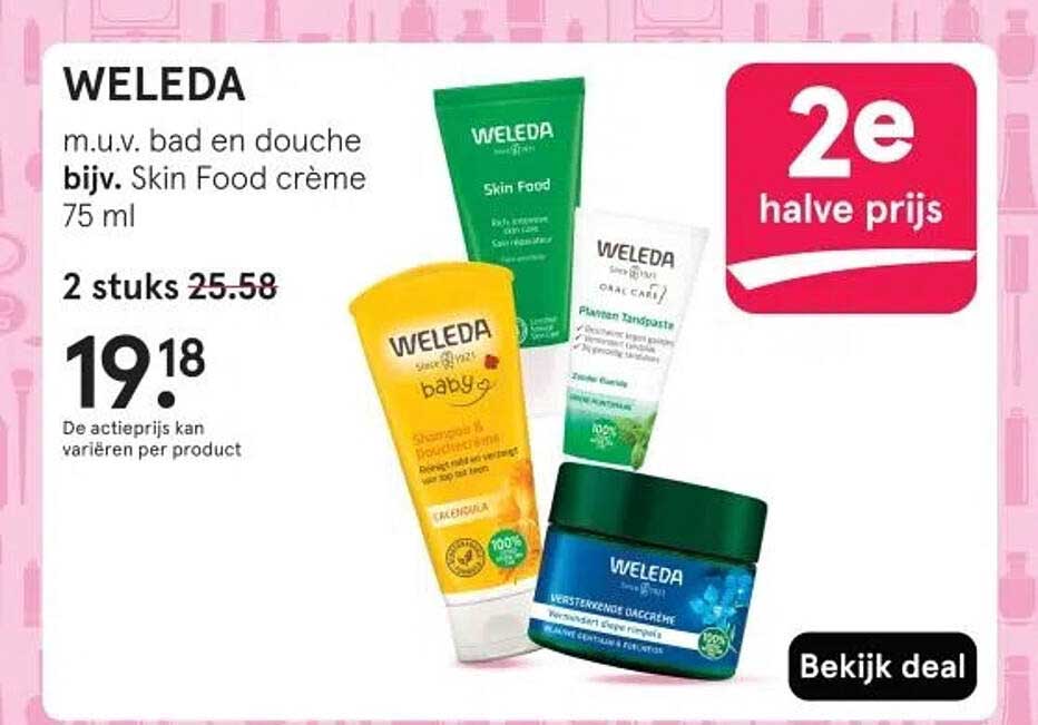 Weleda M.u.v. Bad En Douche Bijv. Skin Food Crème 75 Ml Aanbieding bij ...