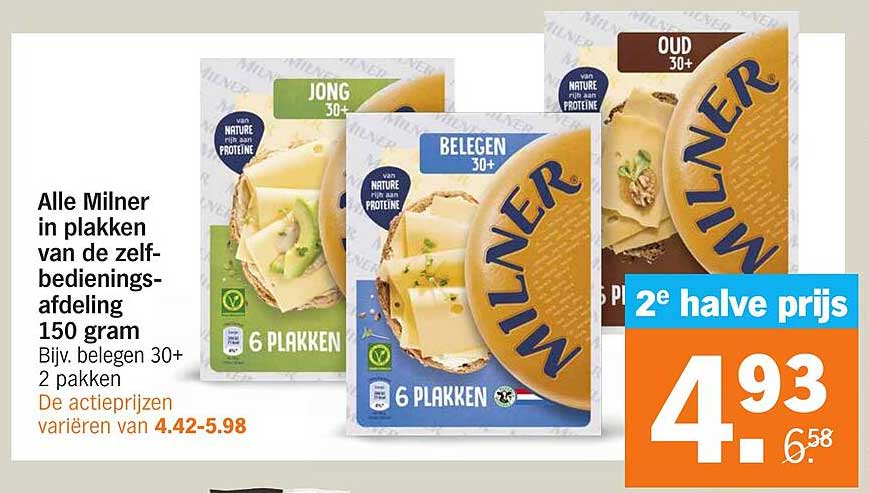 Alle Milner In Plakken Van De Zelfbedieningsafdeling 150 Gram ...