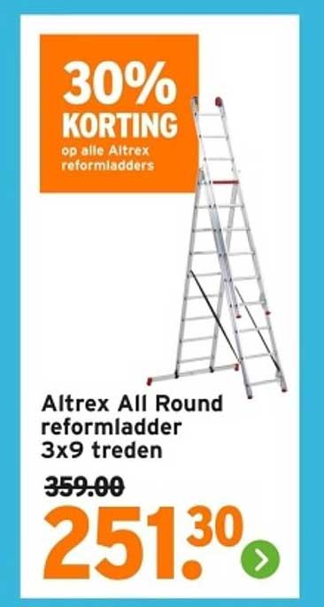 Altrex All Round Reformladder 3X9 Treden Aanbieding bij GAMMA ...