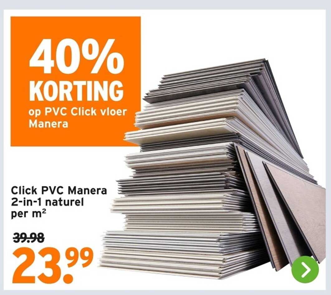 Click Pvc Manera 2-In-1 Naturel Per M² aanbieding bij GAMMA