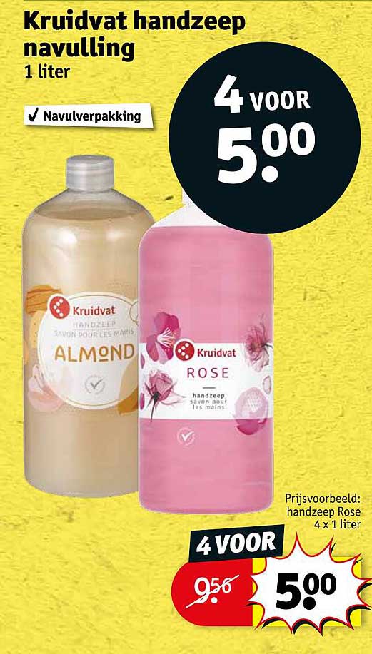Kruidvat Handzeep Navulling Aanbieding bij Kruidvat - FolderFeest.nl