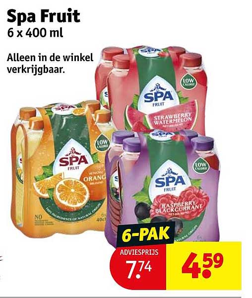 Spa Fruit aanbieding bij Kruidvat