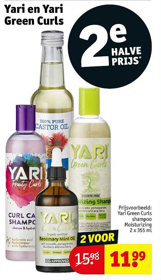 Yari En Yari Green Curls aanbieding bij Kruidvat