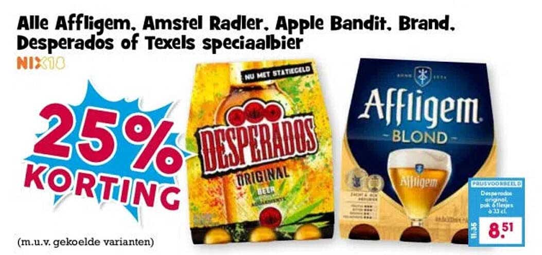 Alle Affligem, Amstel Radler, Apple Bandit, Brand, Desperados Of Texels ...