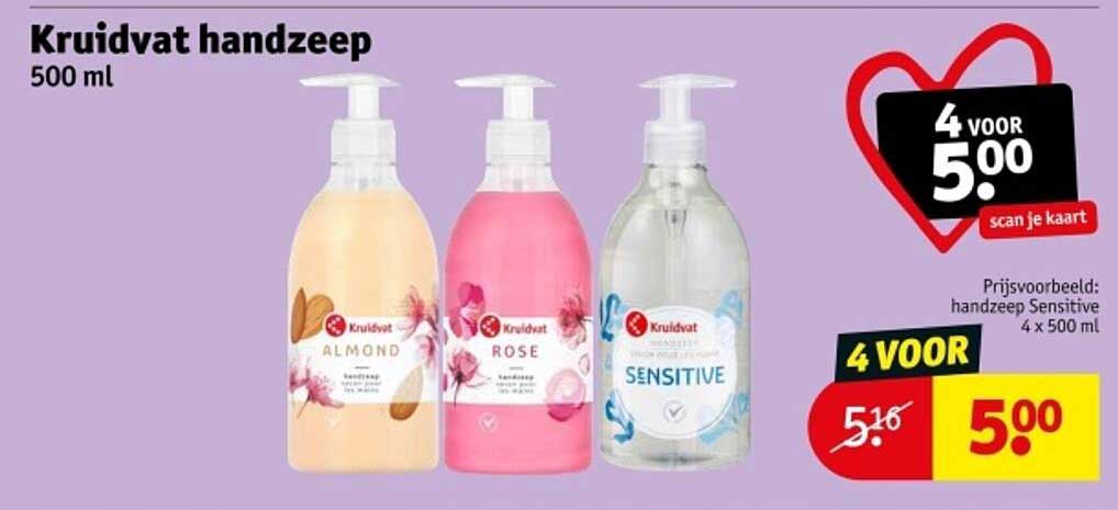 Kruidvat Handzeep 500 Ml Aanbieding bij Kruidvat - FolderFeest.nl