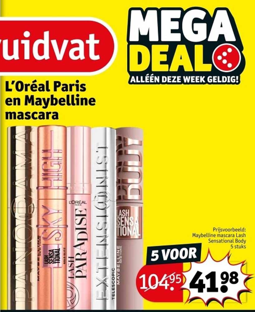 L’oréal Paris En Maybelline Mascara Aanbieding bij Kruidvat ...